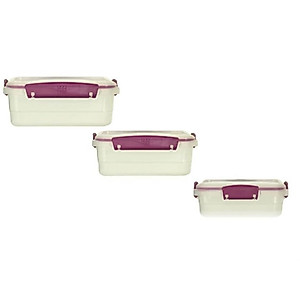 Food Storage Containers with Lids - Kitchen Essentials for Every Home: Leak Proof/BPA-free -kitchen organizer - Durable Plastic Containers sets for Organized Storage-3 Pcs(0.325l - 0.7l- 1,2l)