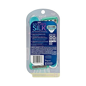 Schick Hydro Silk Sensitive Skin Disposable Razors for Womens, 6 Count