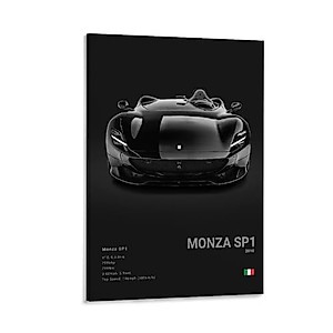 Car Poster Ferrari F40 Supercar Posters Racing Car Canvas Wall Art For Boy's Bedroom SuperCar Wall Decor Frame-style 12x18inch(30x45cm)