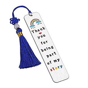 Thank You Gift Bookmark for Women Men Teacher Coworker Employee Appreciation Gift for Book Lover Colleague Birthday Graduation Christmas Metal Bookmark for Boys Girls Friends