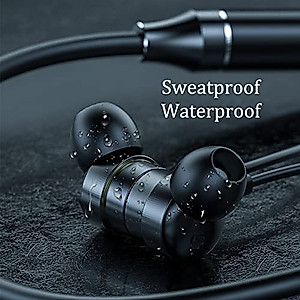 Bluetooth Headset Neckband Earbuds with Magnetic Wireless Neckband Sports Headset for Workout with Carry Case Ear Hook (Green)