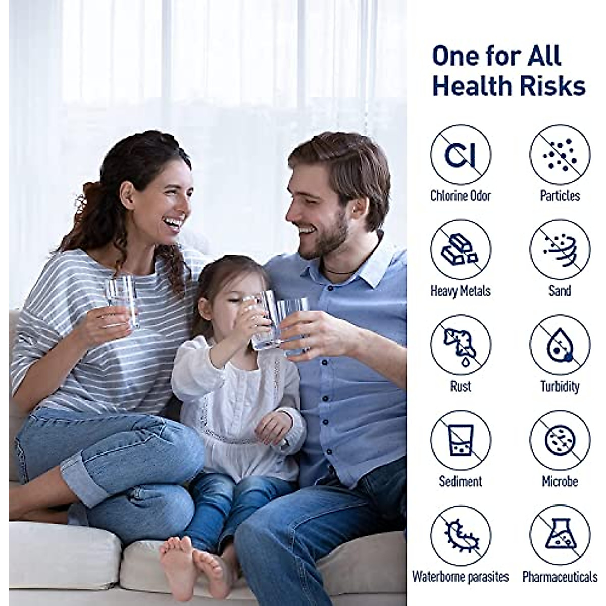 PERCOLA 9085 Water Filter, NSF 42, 53 & 401 Certified Filter Replacement for Kenmore 46-9010, 469010, 9010, 46-9085, 9085, 4609085, 46-90102, 90102, 4690102, 46-9902, 46-9908, 9908 (3 Pack)