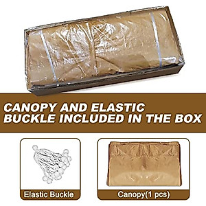 MARVOWARE 12x20 ft Car Canopy Replacement Carport Tarp Cover with Fabric Pole Skirts Ball Bungees for Tent Top Garage Boat Shelter(Only Tarp Cover) Brown