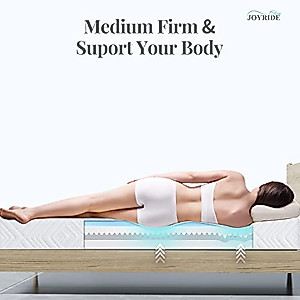 JOYRIDE SLEEP Memory Foam Mattress,12 Inch,Infused Bamboo Charcoal,Cooling Gel Infused, Medium Firm,Pressure Relief,Bed in a Box (King Size)