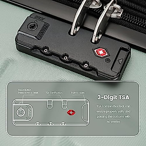 PRIMICIA GinzaTravel PC+ABS suitcase Spinner Wheels scratch-resistant Lightweight Spinner Expandable Suitcase, luggage sets,Universal wheel (Green, 3-Piece Set(20"/25"/29"))