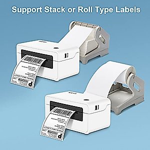 NefLaca Thermal Label Printer,4x6 High Speed USB Shipping Label Printer Commercial Direct Thermal Label Maker One Click Setup Compatible with Amazon, Ebay, Etsy, Shopify and FedEx (White)