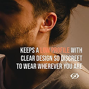 DownBeats Reusable High Fidelity Hearing Protection: Ear Plugs for Concerts, Music, and Musicians (Clear Ear Plugs, Black Case)