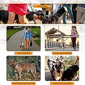 Hands Free Dog Leash 7.5ft Rope Crossbody Dog Leash Reflective for Large Medium Dogs Walking, Jogging and Running