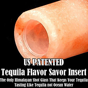 The Spice Lab Tequila Shot Glasses - Pink Himalayan Salt Tequila Shot Glasses - 2 Pack - Just Pour, Shoot and Bite a Lime - Natural Shot Glasses – Perfect for your Bar