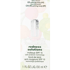Clinique Redness Solutions SPF 15 Calming Makeup for Women, Ivory, 1 Ounce