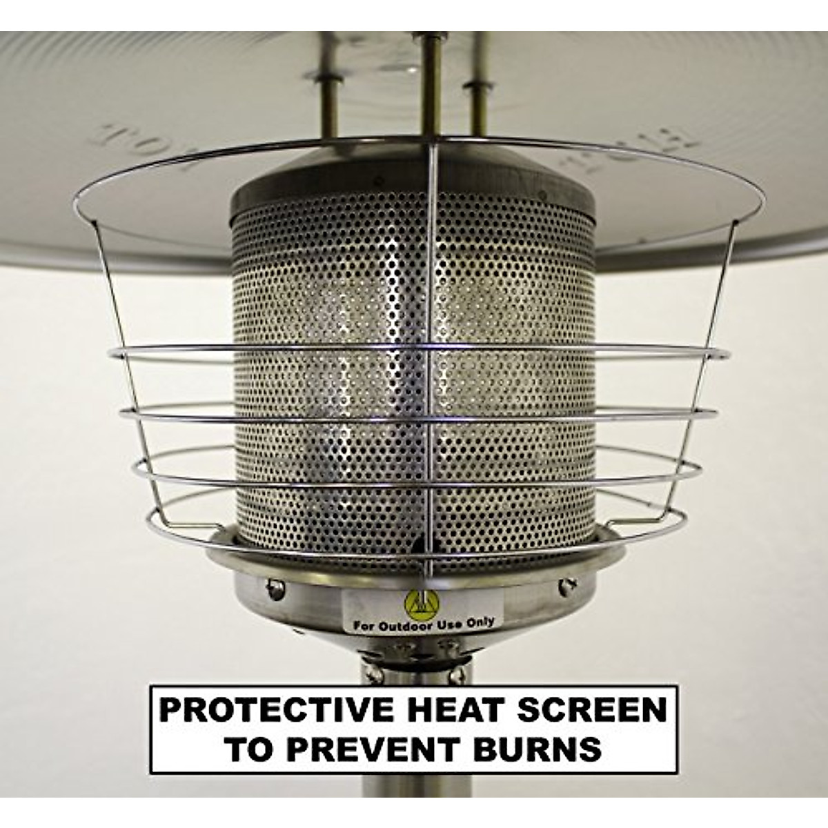 Hiland HLDS032-B Portable Table Top Patio Heater, 11,000 BTU, Use 1lb or 20Lb Propane Tank, Stainless Finish