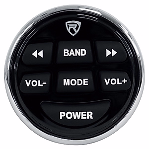 Rockville RGHR2 Marine Gauge Hole Receiver W Bluetooth USB, Radio + Wired Remote