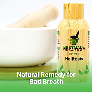 BM249 Halitosis, Natural Remedy for Bad Breath - Helps Improve Oral Health, Reduce Smelly Breath & Restore Healthy Bacteria in The Mouth, 30mL