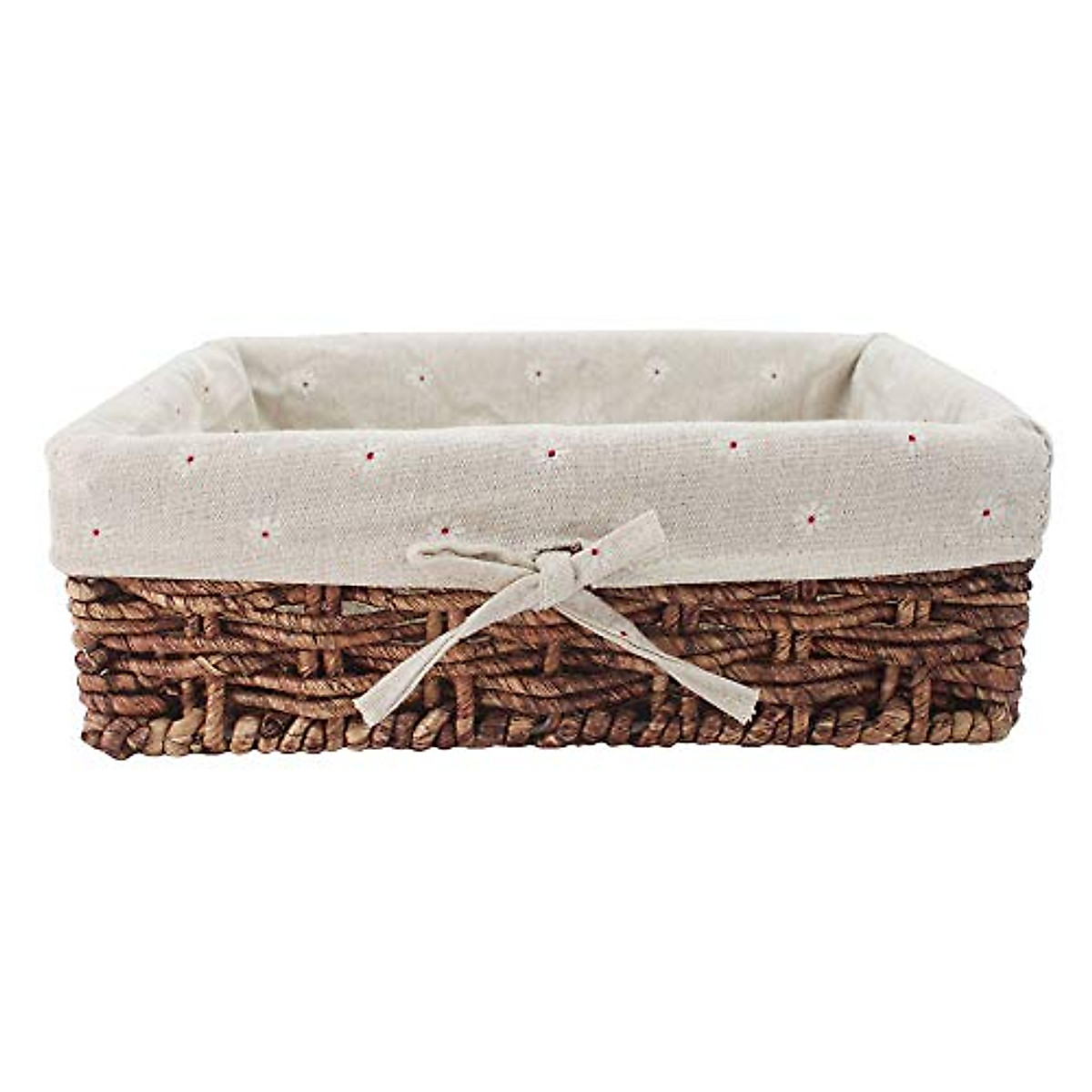 Kingwillow, Storage Basket, Natural Corn leaves Storage Bins,Rectangular Basket,Arts and Crafts.