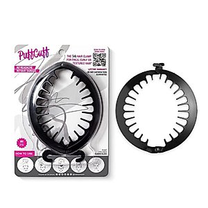 PuffCuff | Original 5” Hair Clamp | For All Natural, Curly, Kinky, Textured, Locs, and Braided Hair | Painless, Damage-Free Styling Tool Made Specifically for Big Hair | Black | 1 Piece