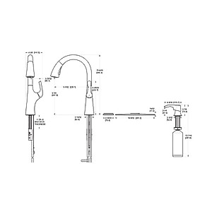 Ladera Kitchen Faucet with Soap Dispenser, F-529-7LRGS