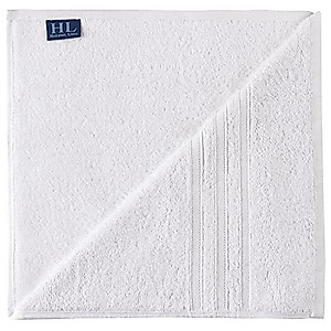 Hammam Linen White Bath Towels Set 6-Piece Original Turkish Cotton Soft, Absorbent and Premium Towel for Bathroom and Kitchen 2 Bath Towels, 2 Hand Towels, 2 Washcloths
