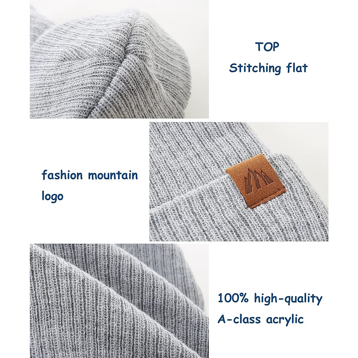 LMLALML 2 Pack Beanie for Baby Boys Soft Knit Baby Winter Hat Stripe Warm Baby Beanies