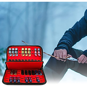 Knife Case,Knife Display Case,Knife Storage,40 Slots Folding Knife Holder Organizer,Butterfly Pocket Knife Carrier,Knives Collection Protector For Survival Tactical Outdoor EDC Mini Knife (Black+Red)