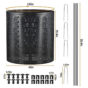 NULAOBA Outdoor Compost Bin , Farm Composter Bin Outdoor,Food Cycler Composter, 220 Gallon Garden Large Compost Bin,Expandable,Easy Assembling,