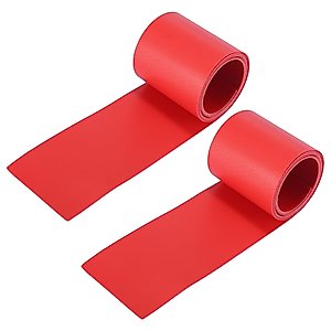 X AUTOHAUX 2pcs 5x100cm Kayak Repair Patches PVC Inflatable Repair Rafts Waterproof Boat Repair Patches for Inflatable Boats Rubber Boats Canoe Red