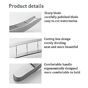 Watermelon Cutter Slicer Tool Stainless Steel Cutting Watermelon Into Cubes Watermelon Knife, Useful Cool Kitchen Gadgets for Watermelon Lover Make Juice Fruit Salad