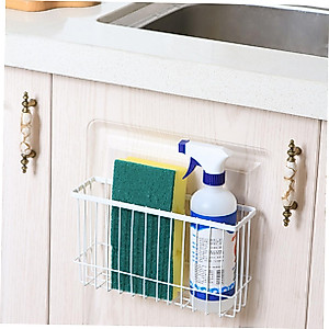 Hoement Bathroom Wall Organizer Bread Clear Container Bathroom Storage Rack Kitchen Wall Holder Heart Spoons Wrapping Paper Canister Hanging Basket Container for Cooling Wine Ledge White