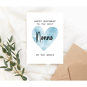MoltDesigns Happy Birthday To The Best Nonno In The World Card - Nonno Birthday Card - Nonno Card - Father's Day Gift - Happy Birthday Card