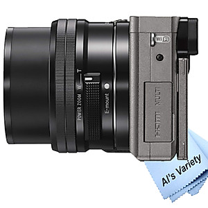 Sony Alpha a6000 (Graphite) Mirrorless Digital Camera with 16-50mm Lens + 32GB Card, Tripod, Case, and More (18pc Bundle)