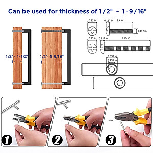 Ravinte 20 Pack 7-1/2 Inch Kitchen Square Cabinet Handles Matte Black Cabinet Pulls Black Drawer Pulls Kitchen Cabinet Hardware Kitchen Handles for Cabinets Cupboard Handles Drawer Handles