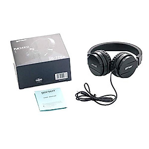 TENLUBEN Gorsun Kids Headphones Wired Headphone, Children Girls Boys Teen Lightweight Foldable Adjustable Corded On-Ear Headset for School Online Course Chromebook Cellphones Kindle Airplane (Black)