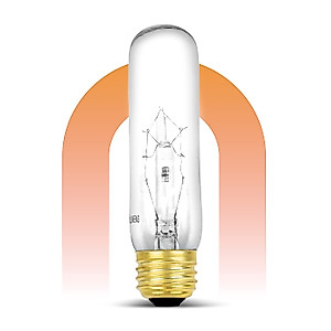 lumenivo Piano Light Bulb 40 watt 120 Volts 一 40T10/CL Light Bulb Display Replacement for Creative Hobbies 3090 一 T10 Bulb Medium Base (E26) Clear Incandescent Bulb for Illuminated Display 一 4 Pack