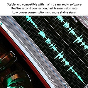 GOWENIC 2 Channel Audio Mixer, DJ Audio Mixer, USB 48V Phantom Power Compact Sound Mixing Console USB Soundcard for PC Recording Home Karaoke Internet