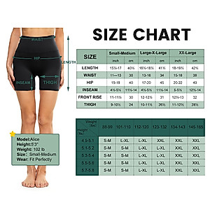 CAMPSNAIL 4 Pack Biker Shorts Women – 5"/8" High Waist Tummy Control Workout Gym Yoga Running Compression Shorts with Pockets