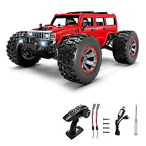 QIYHBVR 1/10 Remote Control Car 50km/h 4WD RC Car Waterproof All Terrain Off-Road Climbing Short Course Vehicle High Speed Rock Crawler Trucks for Boys Girls Kids