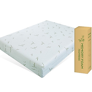 King Size Mattress in a Box, 10 Inch Gel Memory Foam Mattress with Bamboo Cover, Cooling Bed Mattress Made in USA, CertiPUR-US Certified