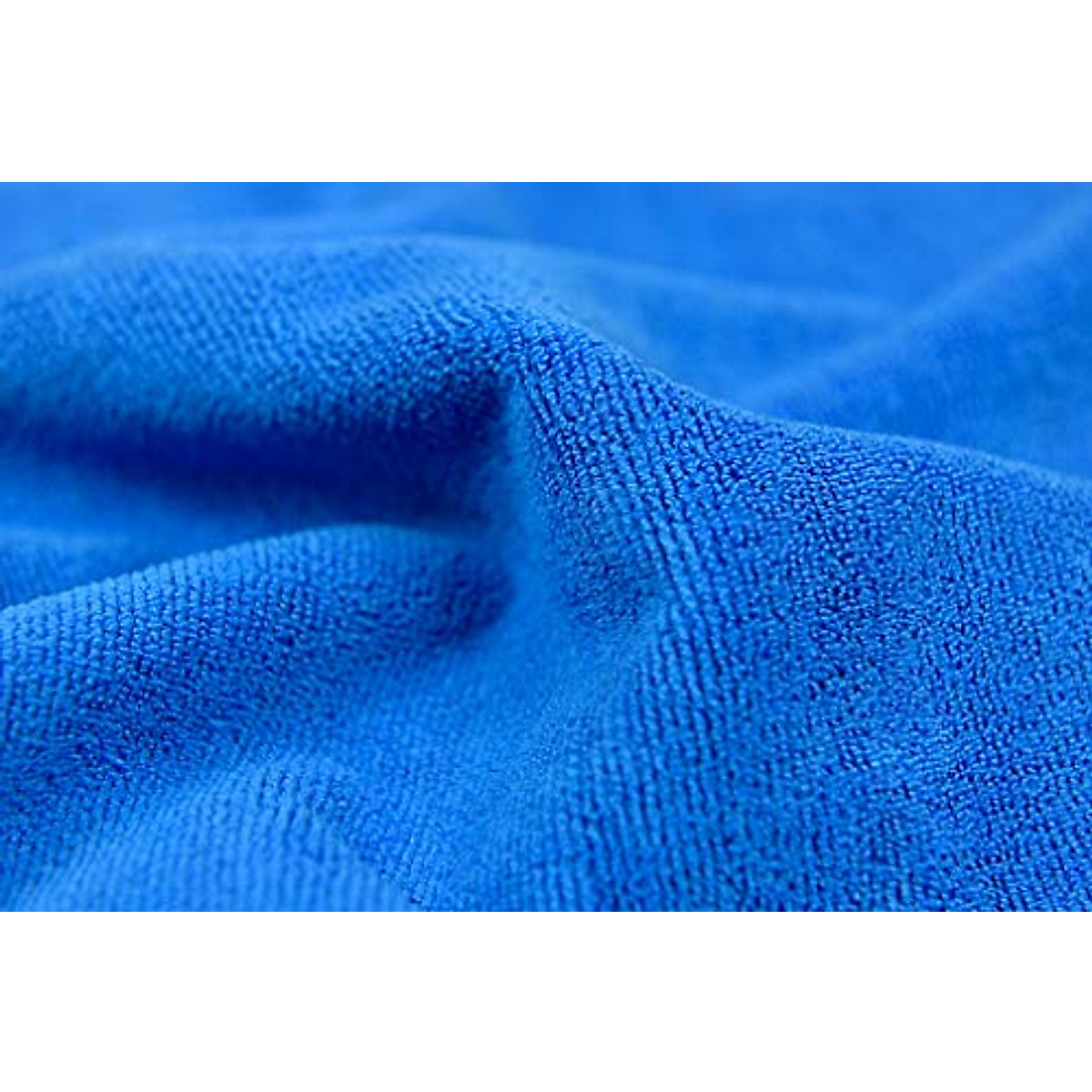 CARCAREZ Premium Microfiber Detailing Towels, 380 GSM Lint Free Car Buffing Waxing Polishing Drying Towel, Pack of 6 (Blue)