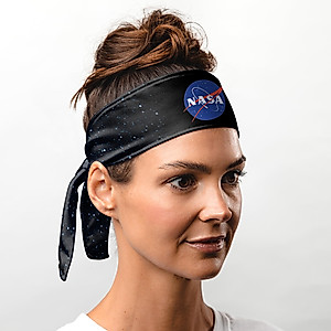 Suddora NASA Tie Headband, Breathable Sweatband for Space Exploration Pride, Non-slip Fabric Sweatband for Football, Tennis, Workout, Costumes & Cosplay