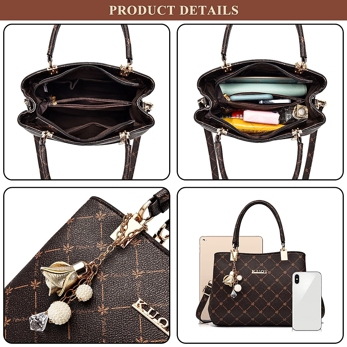 Women Satchel Handbag Ladies Purses Handbags Women PU Leather Crossbody Bag Small Tote Bag Shoulder Bag Gifts for Her (A/Beige)