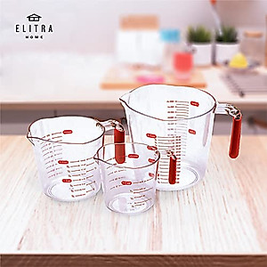 Measuring Cups and Spoons Set 13 Piece. Includes 10 Stainless Steel Measuring Spoons and 3 Plastic Measuring Cup – By Elitra Home
