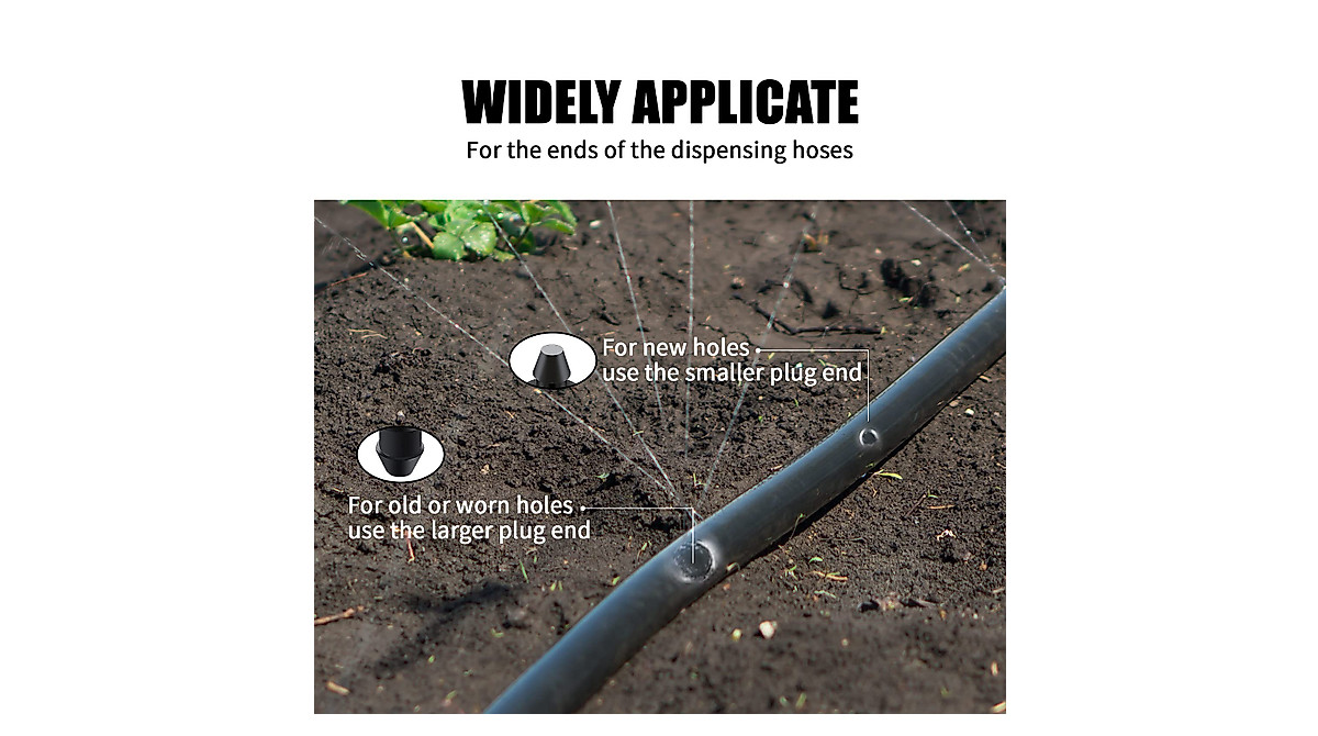 Drip Irrigation Plugs Black Irrigation Plugs 1/4 inch Tube End Closure ...