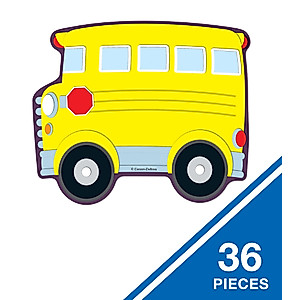 Carson Dellosa School Bus Cutouts, 36 Bus Cutouts for Bulletin Board, Preschool & Kindergarten Classroom Décor, Classroom Cut-Outs for Back to School, Cutouts for Classroom Bulletin Board Decorations