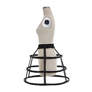 DUNHAO COS Women's Crinoline Wedding Skirt Underskirt 3 Hoop Cage Skirt One Size (Black)