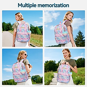 Caran·Y Girls Backpack for Kid in Elementary Large Size School Bookbag Purple Ages 12M+