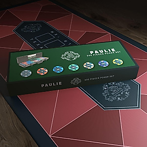 Bullets Playing Cards Poker Sets with Case - Versatile Denominations for Poker, Blackjack, & Casino Games - Durable & Complete Set - Poker Case with 500 Ceramic Poker Chips 'Richie' with Values