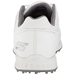 Skechers Men's Pivot Spikeless Golf Shoe, White/Gray, 10.5