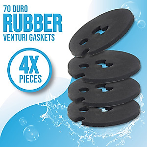 (4-Pack) TonGass Water Softener Venturi Gasket (Part No. 7204362) - Replaces 7082582, 7163663, 7190547 and 7176195 - Compatible with Ecodyne, K, K Elite and Whirlpool
