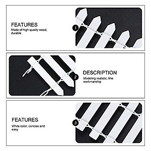 White Picket Fence Christmas Tree Fence Christmas Decorations Birthday Gift Kids Dollhouse Panel Fence Miniature Fence for Crafts Glass Panel Small Wooden Baby Ornaments