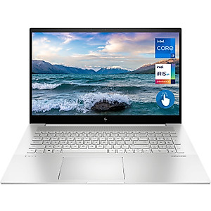 HP Envy Laptop, 17.3" Full HD Touchscreen, 12th Gen Intel Core i7-1260P, 64GB RAM, 2TB PCIe SSD, IR Camera, Backlit Keyboard, HDMI, Wi-Fi 6, Windows 11 Home, Silver