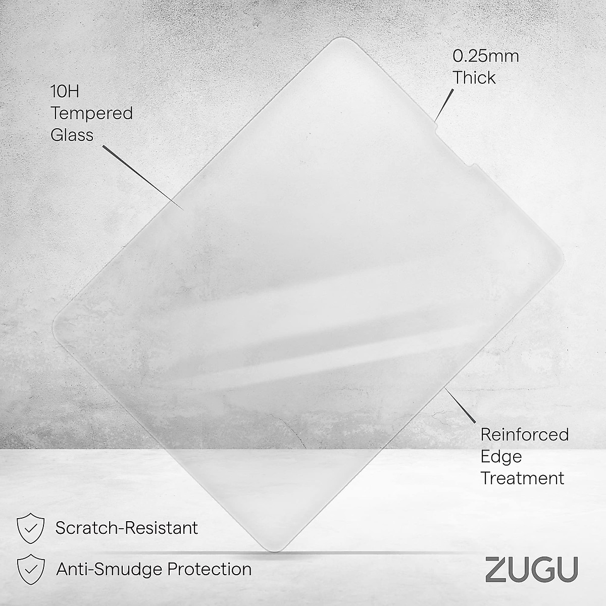 ZUGU CASE Screen Protector for iPad Pro 11 1st / 2nd / 3rd / 4th Generation & iPad Air 4 - Tempered Glass Scratch-Resistant Film - Fingerprint & Smudge-Resistant Protector